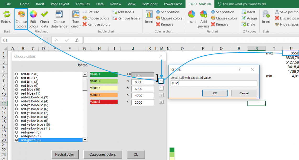 Excel Map Tutorial Page 5 Maps For Excel Simple Excel Add In To Create Filled Maps