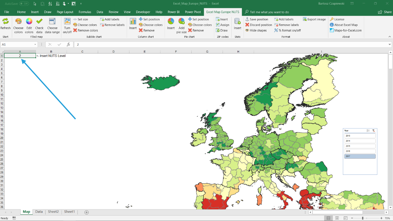 How to create a statistics map for Europe NUTS levels 0-1-2-3 with ... How to create a statistics map for Europe NUTS levels 0-1-2-3 with ...
